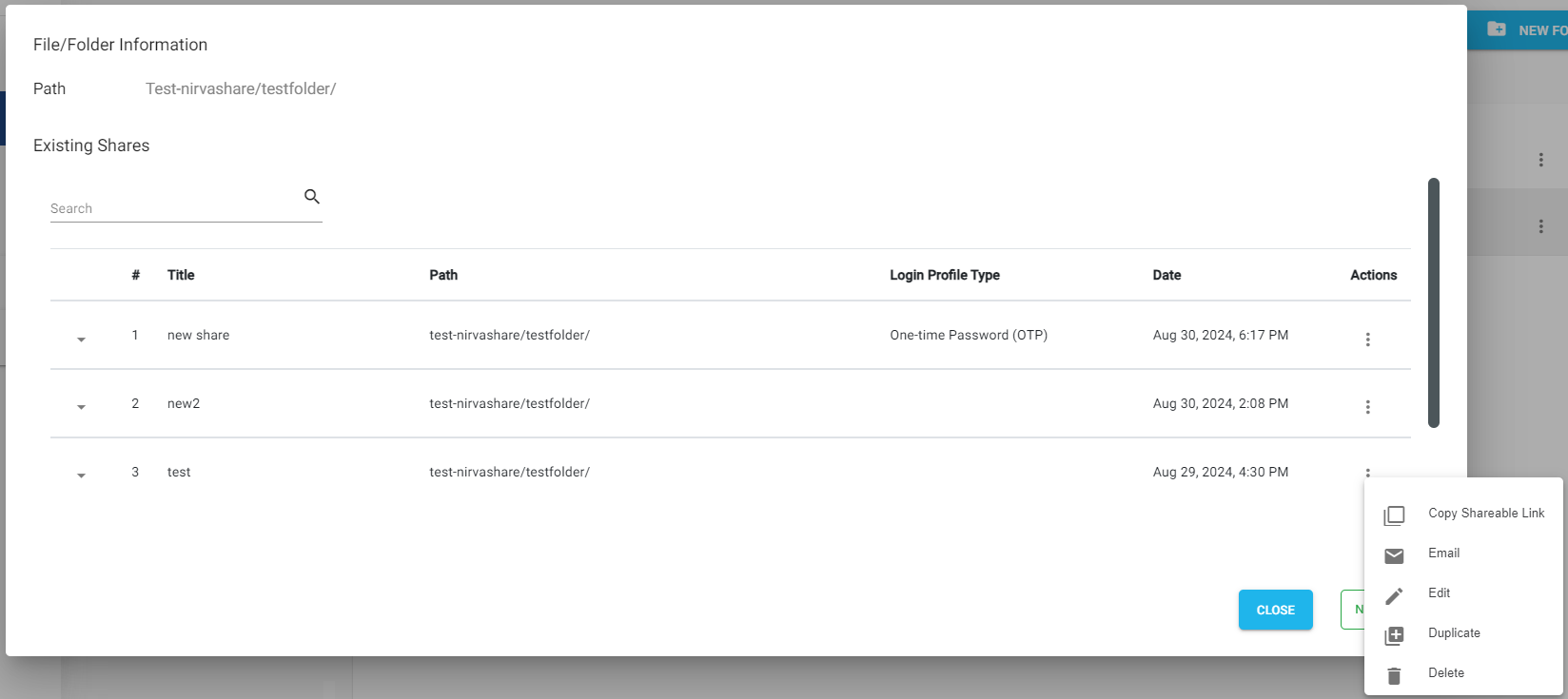 Sharing a File or Folder