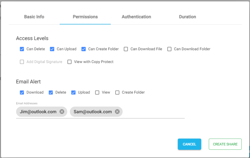 Sharing a File or Folder