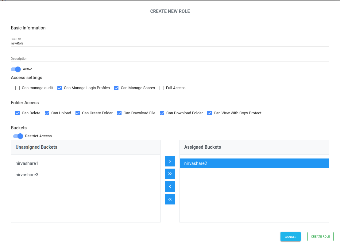 Admin Roles | NirvaShare