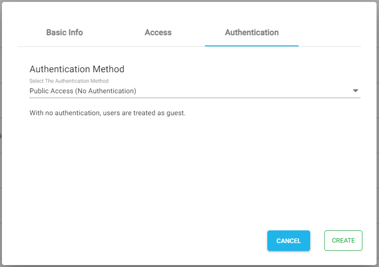 Public Access Login Profile