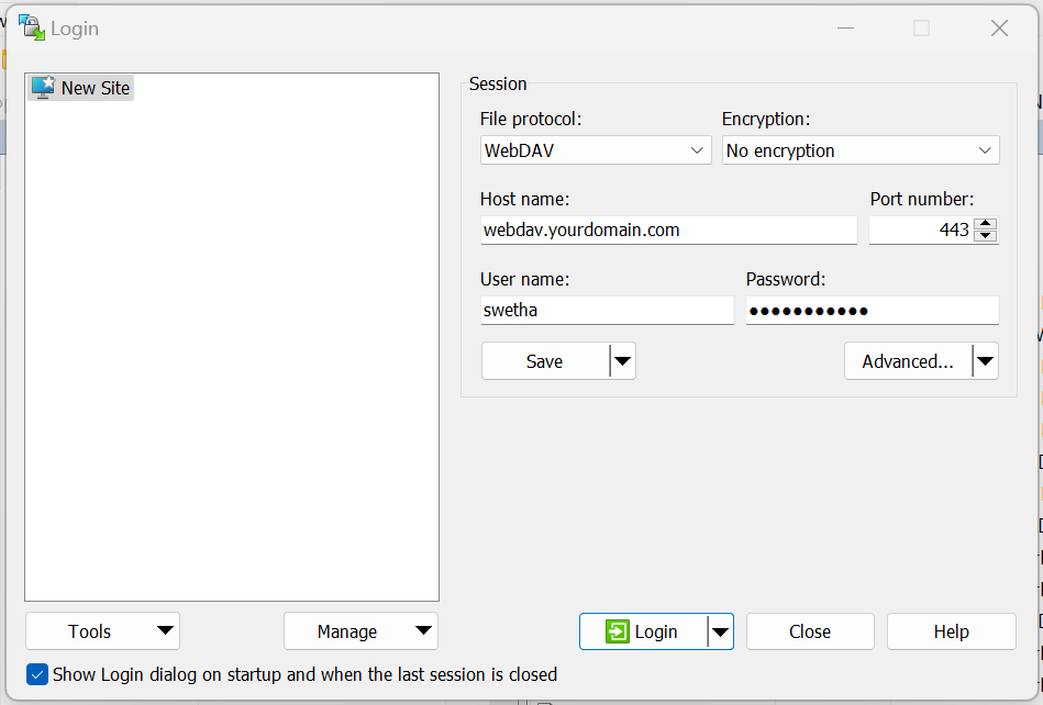 How To Use Winscp With Nirvashare To Connect With Webdav