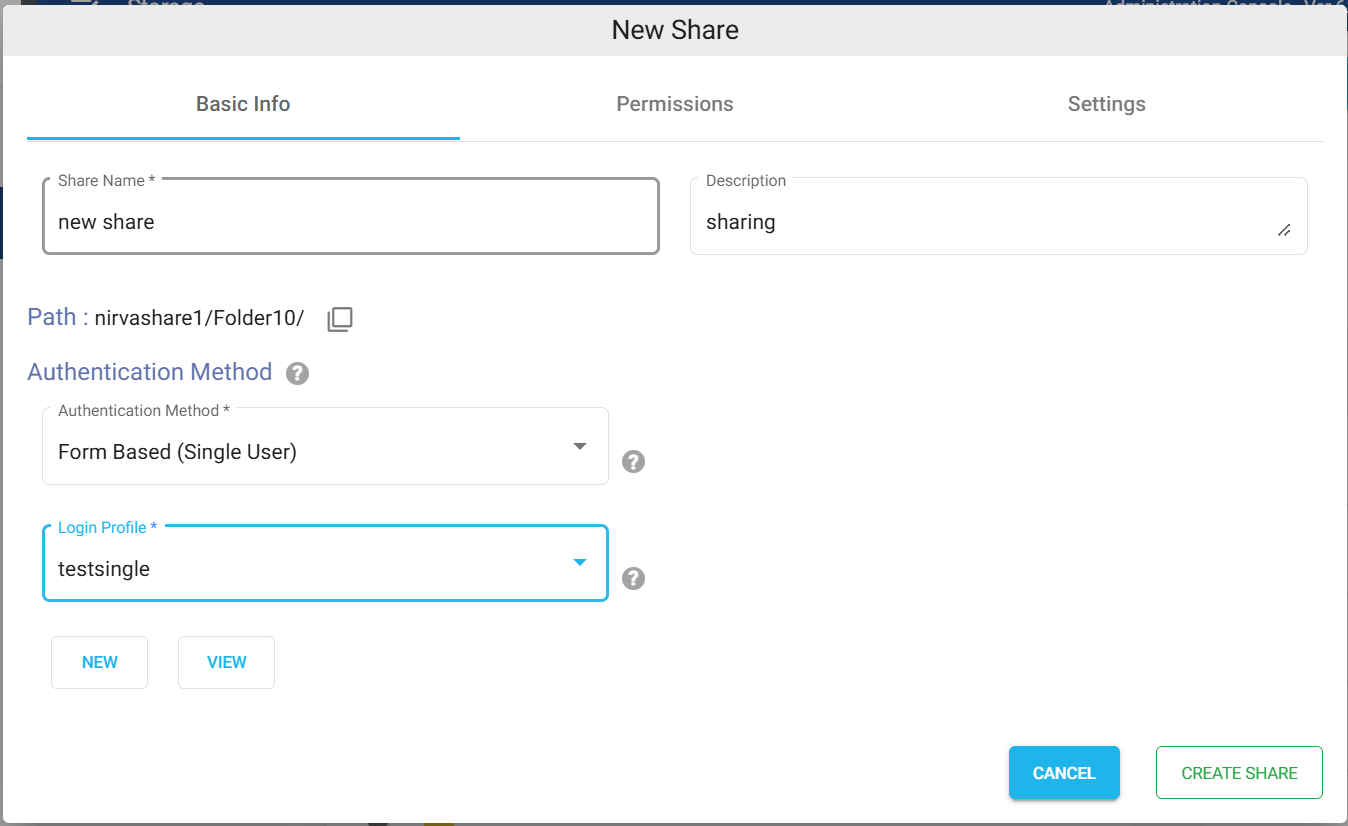 Sharing a File/Folder Using Form Based Authentication | NirvaShare