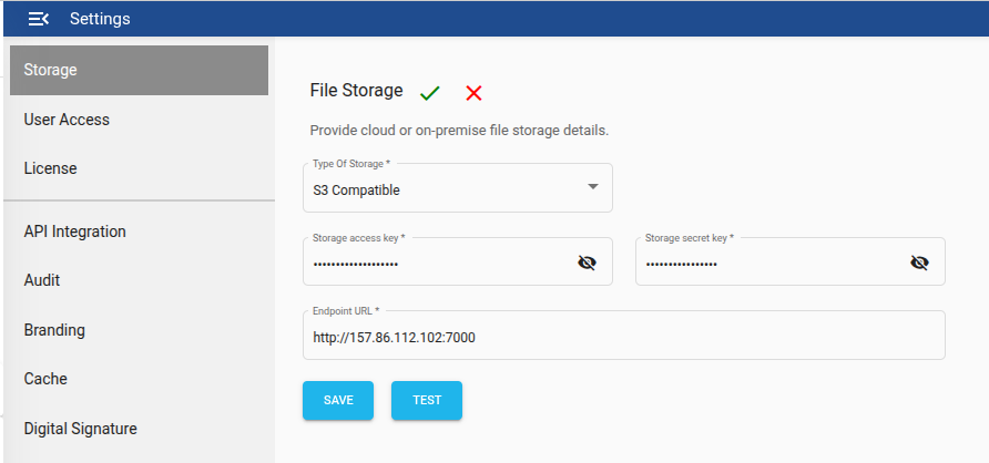 S3 Compatible Storage Configuration | NirvaShare